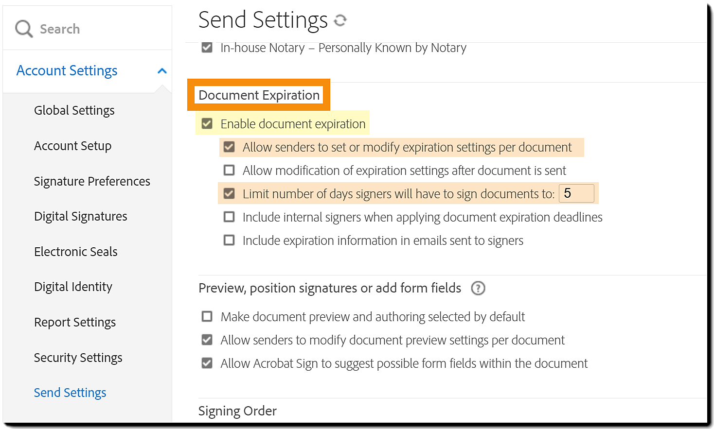 Configure Automatic Document Expiration (Completion deadline) Configure Automatic Document Expiration (Completion deadline)
